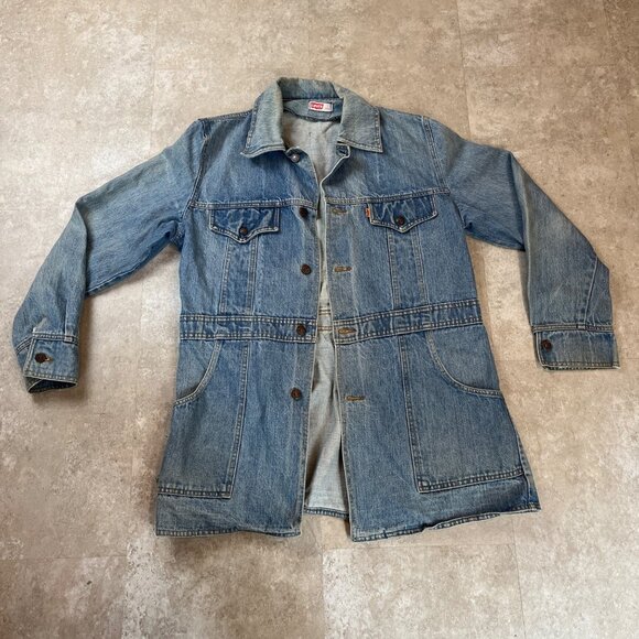 Levi's | Jackets & Coats | Vintage Levis Orange Tab Denim Chore Jacket ...